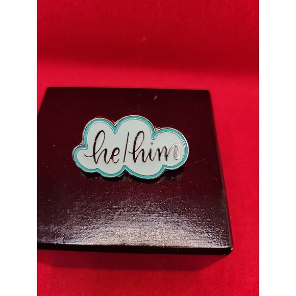 Unbranded | Jewelry | He Him Pronouns Button Pin Brooch Prefered Pronoun Preference Button ...